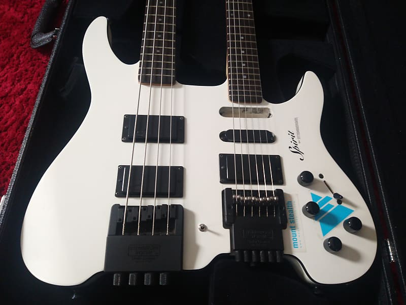 Steinberger Spirit Double neck Bass + Guitar 2000s - White | Reverb