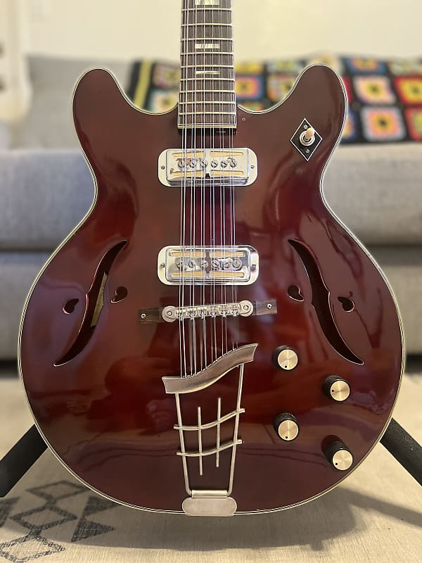 Harmony H-79 12 String 1960’s Burgundy Hollow Body Electric | Reverb