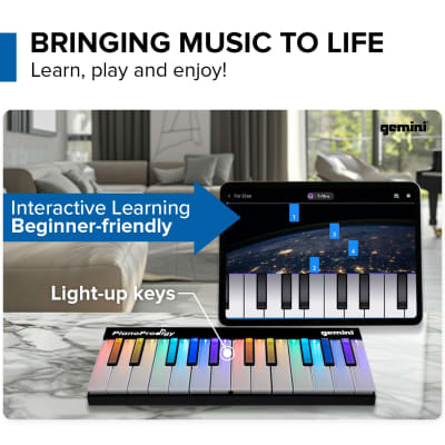 Gemini Sound PianoProdigy: Beginner's 24-Key Light-Up MIDI | Reverb