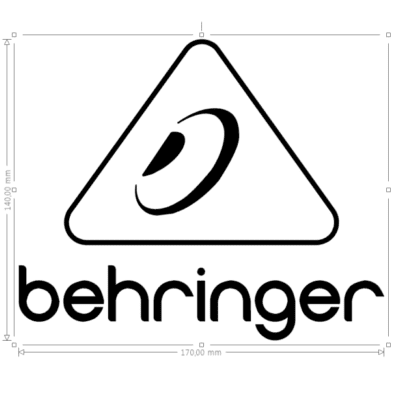 Logo Behringer - Pack of Adhesive Vinyl Stickers Decal | Reverb
