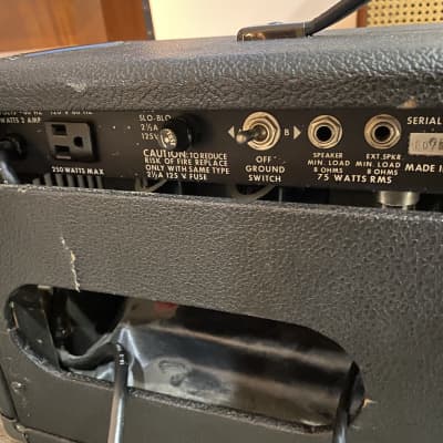 Fender '75 Black Face point-to-point hand wired amp head | Reverb