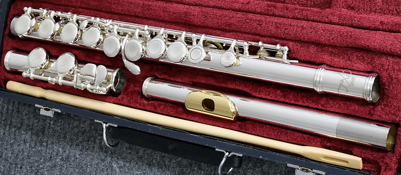 Jupiter CXL Model CF-50 Silver Plated Flute with Gold Lip | Reverb