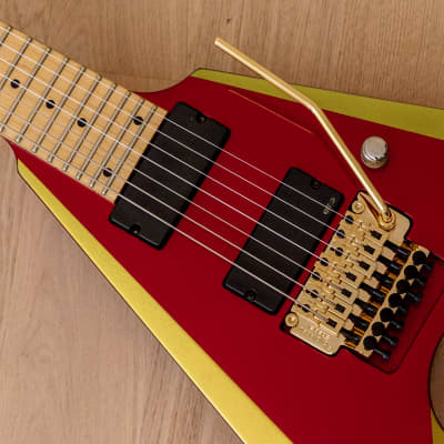 2014 ESP Arrow-7 Flying V 7 String Electric Guitar Metallic | Reverb