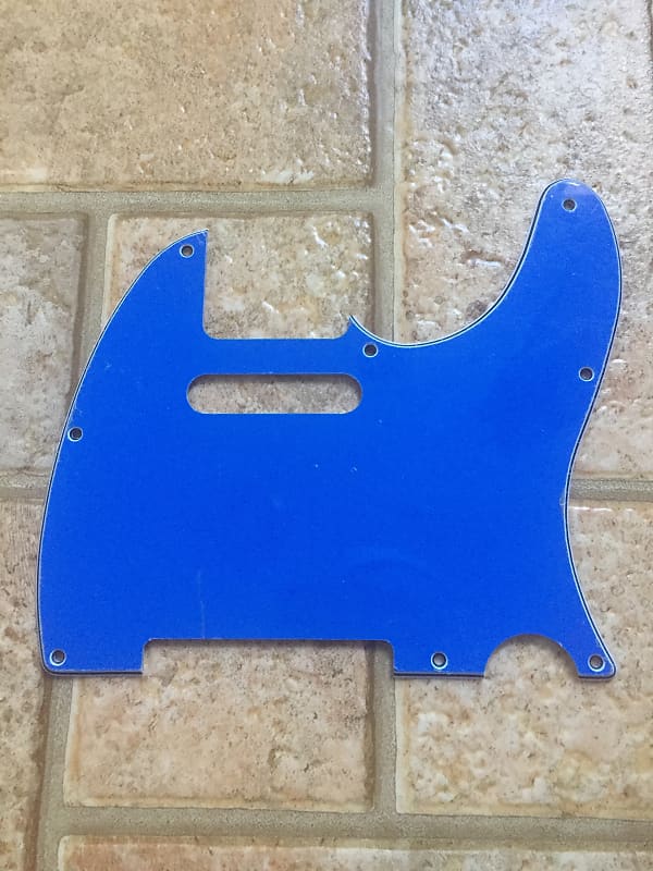 Fender Telecaster pickguard blue with plastic | Reverb