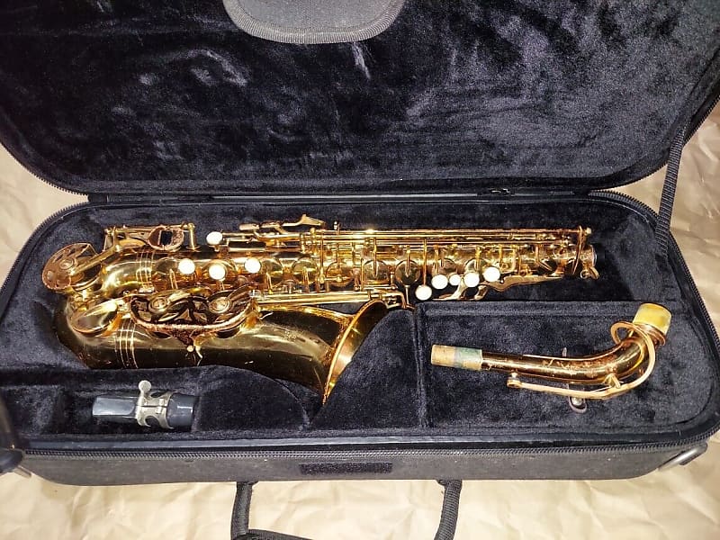 Blessing Alto Brass Saxophone, with case, Very Good Condition | Reverb