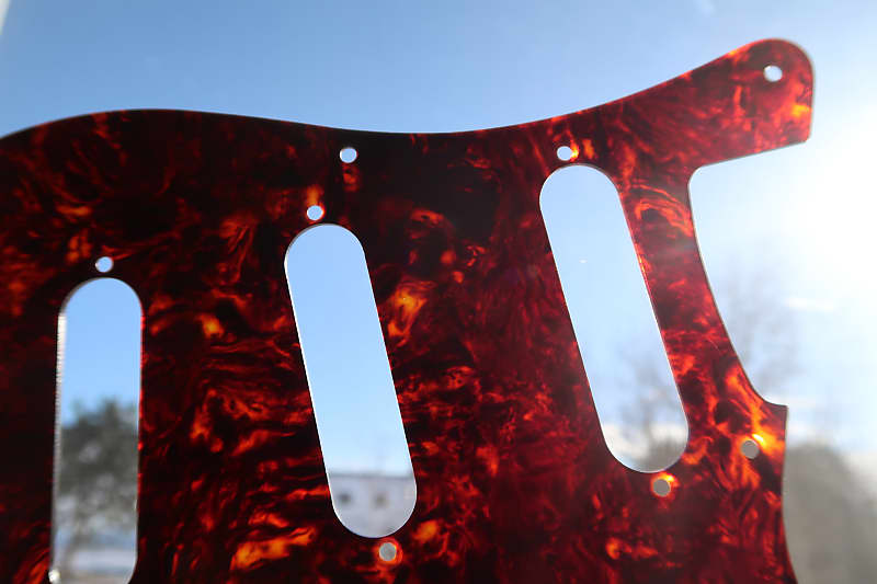 Fender Stratocaster Pickguard '54 -58 Tortoise 8 hole See | Reverb