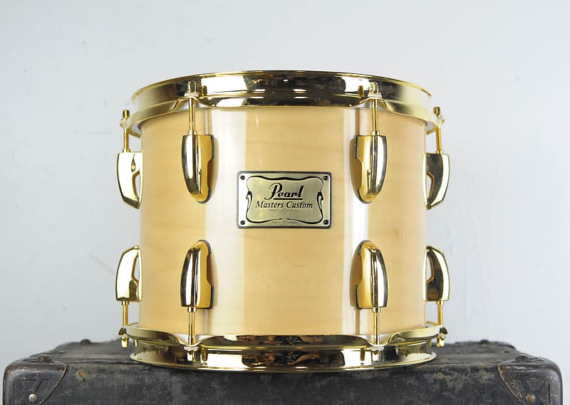 1990s Pearl Masters Custom 8x10 Natural Maple Tom | Reverb