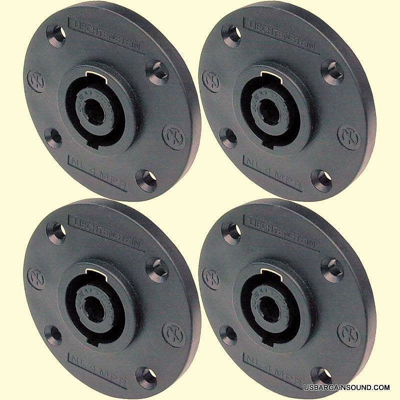 (4 PACK) NEUTRIK NL4MPR 4-Pole SPEAKON Large Round Twist Lock | Reverb