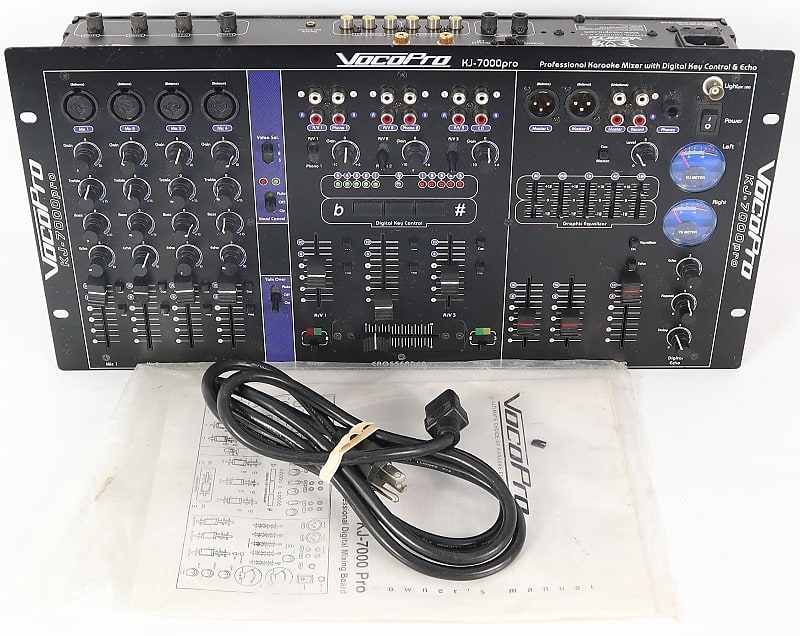 VocoPro KJ-7000pro 6-Channel Karaoke Mixer Mixing Board w/ | Reverb