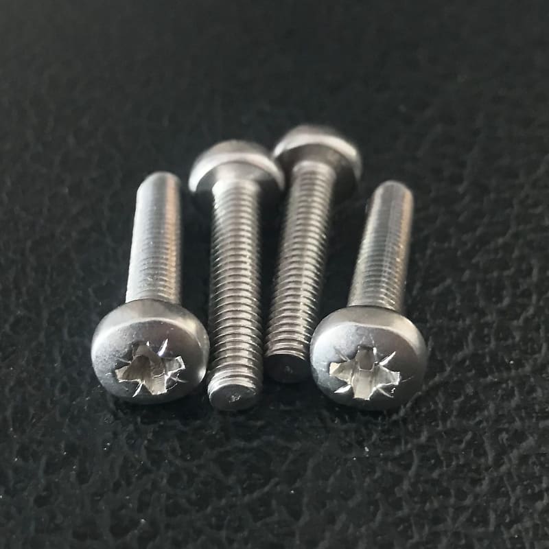 4x 1/" BA posi pan head chrome amplifier chassis mounting | Reverb
