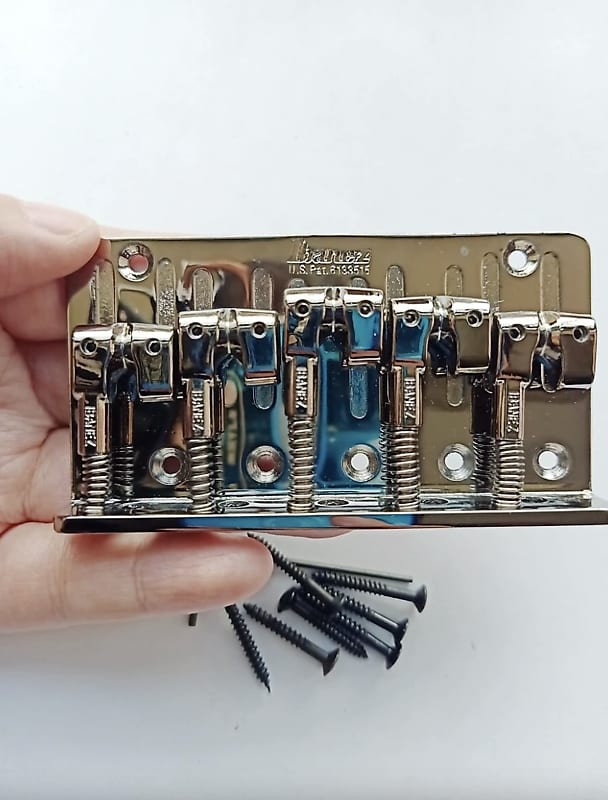 Ibanez Accu-cast B15 5 String Bass Bridge in Cosmo Black For | Reverb