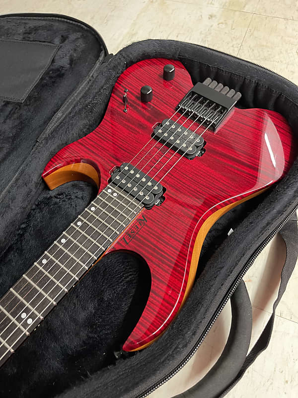 Kiesel Vader 2018 Translucent Red/Flamed Maple | Reverb