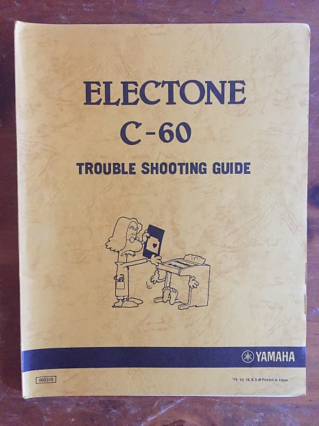 Yamaha Electone C-60 C60 Trouble Shooting Guide 1979 | Reverb UK