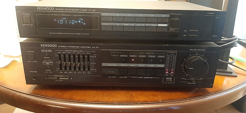 Kenwood KA-76 and KT-56 1987-1988 Black | Reverb