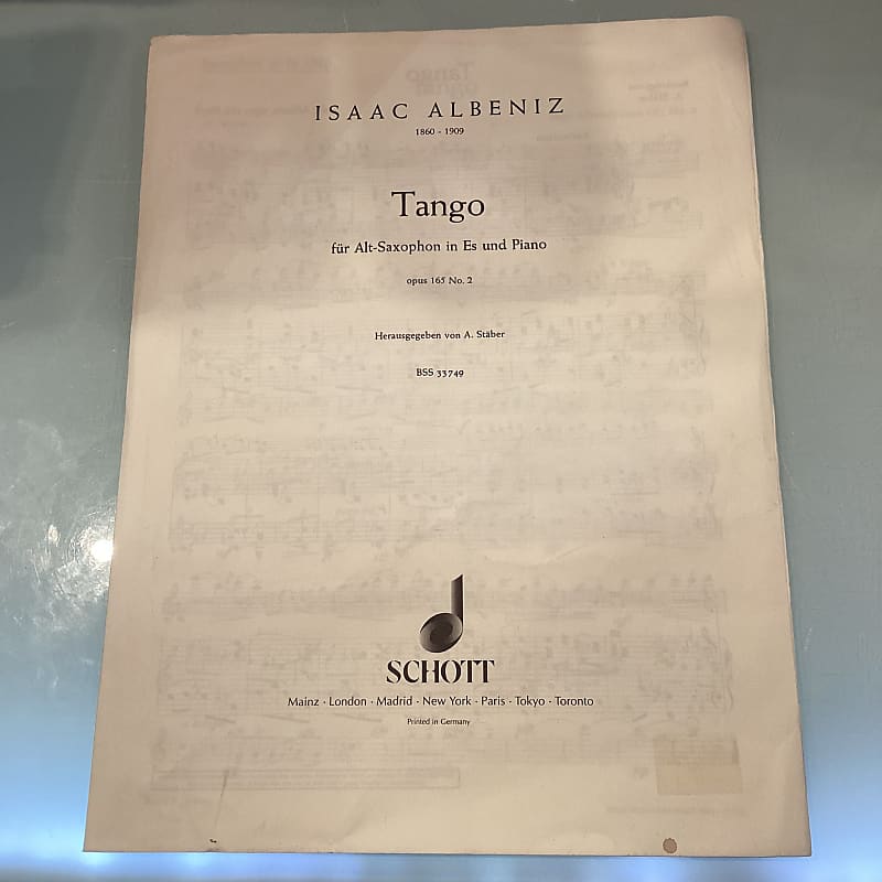 Isaac Albeniz Tango Opus 165 No.2 for Alto Saxophone and | Reverb