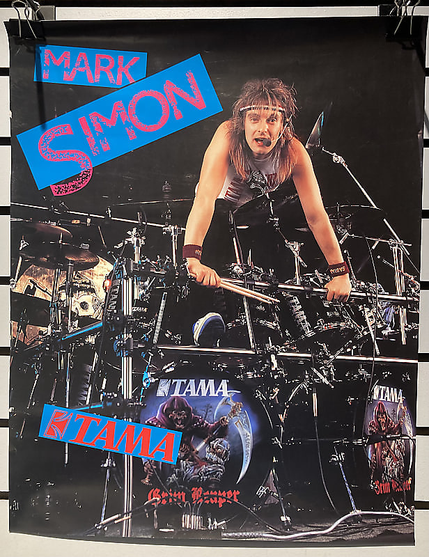 Mark Simon - Grim Reaper - Tama Drums Dealer Poster Sign | Reverb