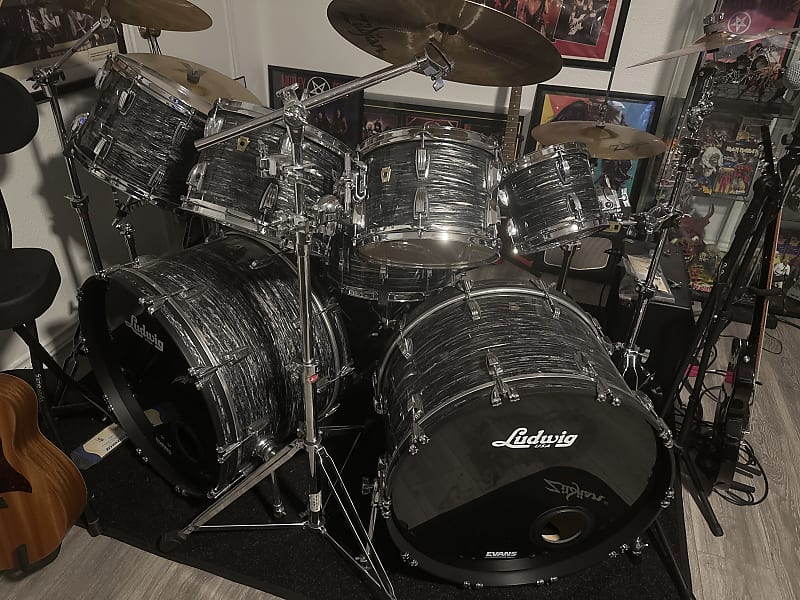 Ludwig Classic pro beat 24-vintage black oyster pearl - Black | Reverb