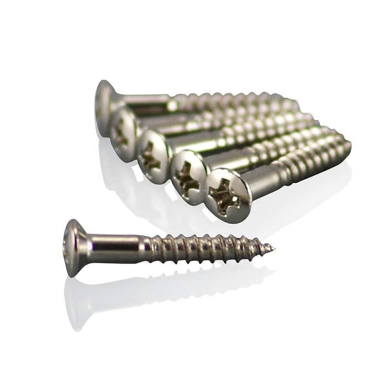 VANSON 6 x Chrome Countersunk Bridge Screws for Telecaster / | Reverb