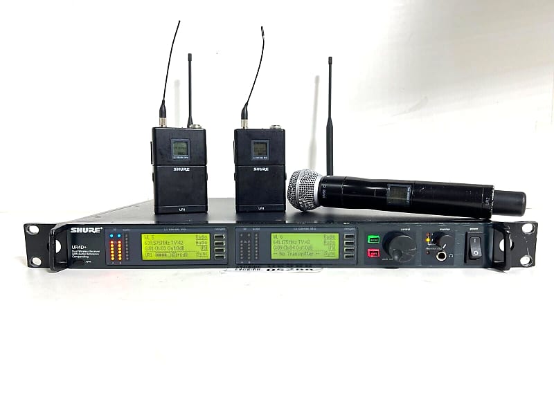 SHURE UR4D+ L3 Receiver /Transmitter Pkg Freq 638-698MHz | Reverb