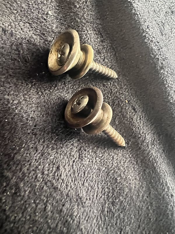 1969 Fender Stratocaster strap buttons with original screws, | Reverb