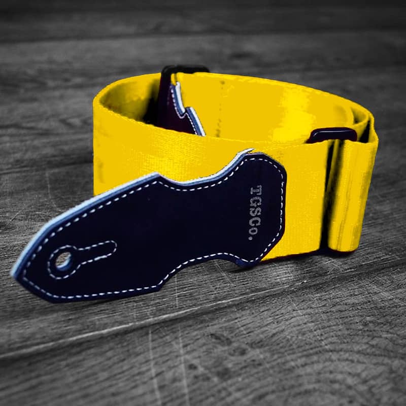 Cliffhanger Caterpillar Yellow Guitar Strap | Reverb