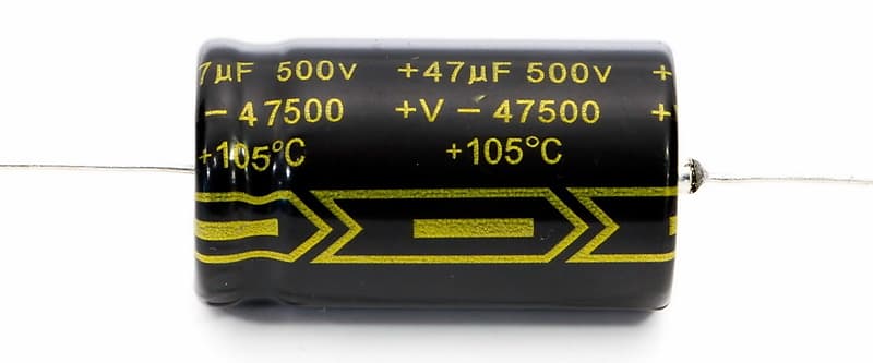TAD CAPACITOR 47uF 500V GOLD CAP FOR AMPLIFIER - OLD RADIO - | Reverb