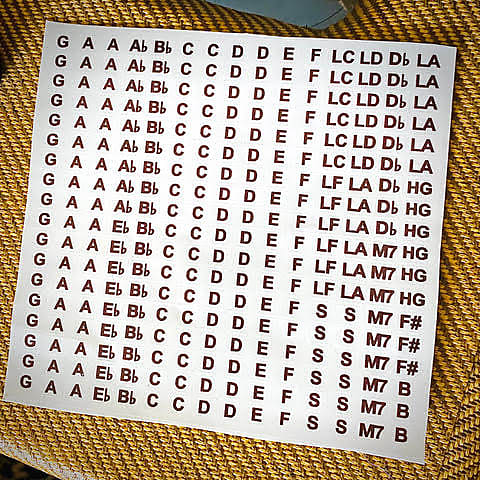 Bad Ass Harmonica Key Labels Comb Key Labels (Brown) | Reverb