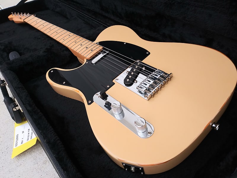 Custom Lefty Riffs Telecaster Desert Sand Baja Style Relic | Reverb