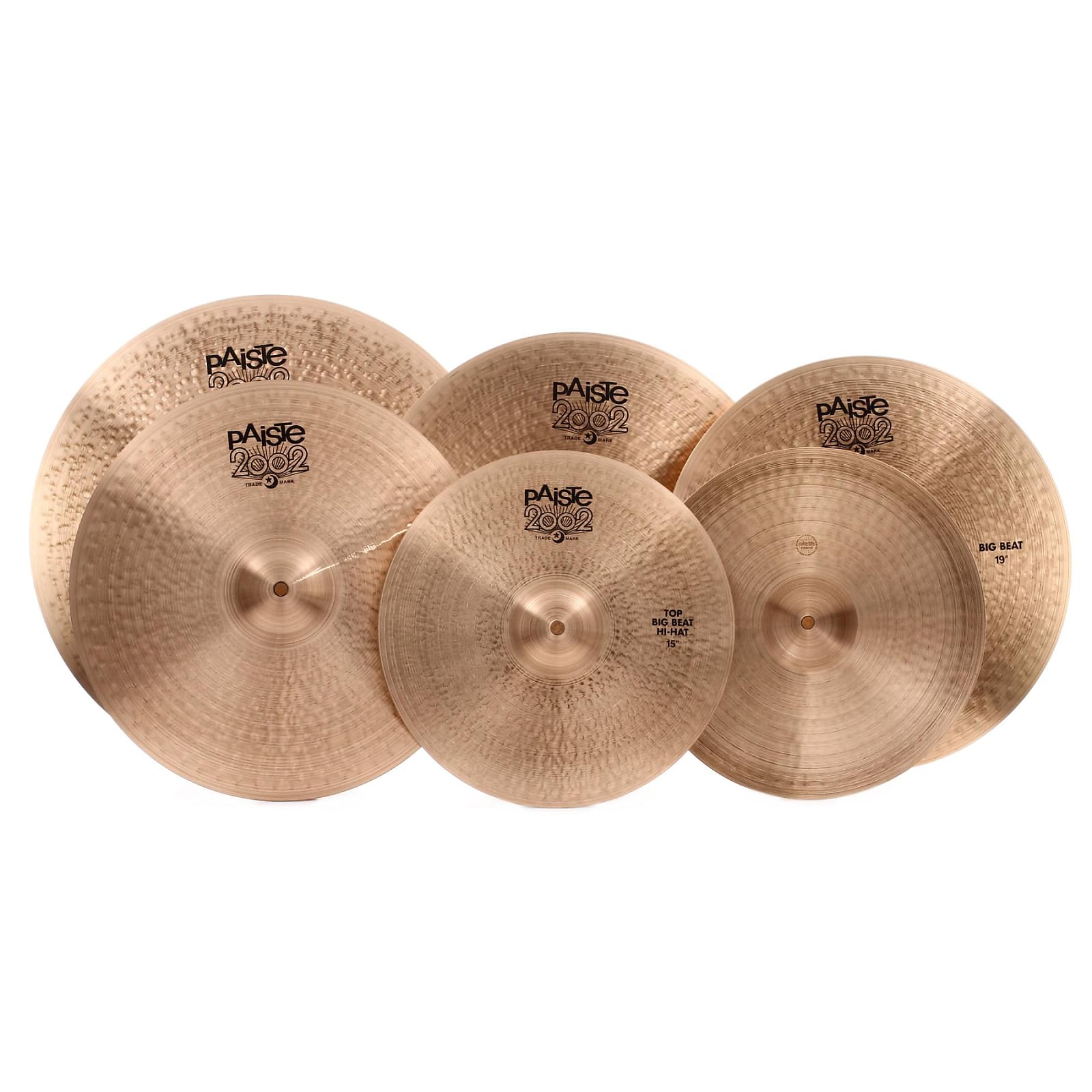 Paiste 2002 Big Beat Box Set 15 / 19 / 20 / 22" Cymbal Pack | Reverb