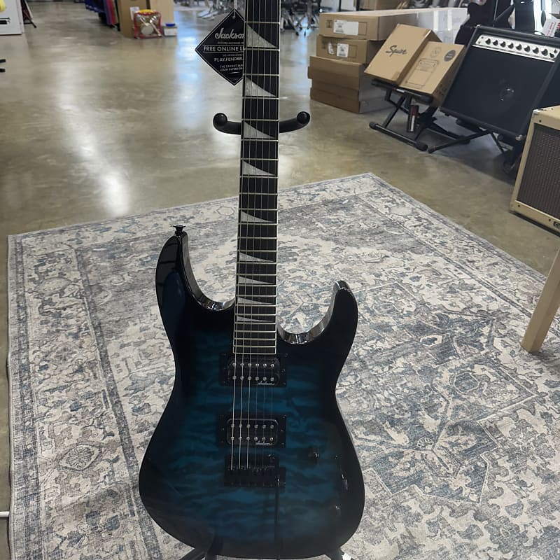 Jackson JS Series Dinky JS20 DKQ 2PT - Transparent Blue | Reverb