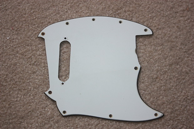60's Fender Bronco guitar pickguard white | Reverb