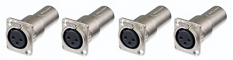 4 Neutrik NA3FDM Adapter 3 Pin Mic XLR Converter Female to | Reverb