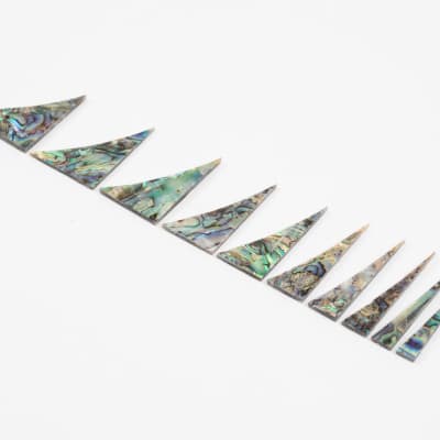 Set of 10 Real Abalone Pre-cut Shark Inlays for Custom Guitar | Reverb