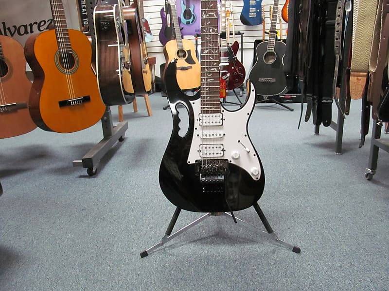 Ibanez JEMJR-BK 1P-02 Steve Vai Signature Black Electric | Reverb