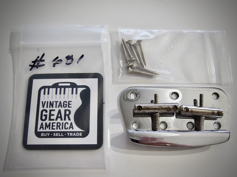 Fender Musicmaster Bass Bridge with Saddles & Screws | Reverb