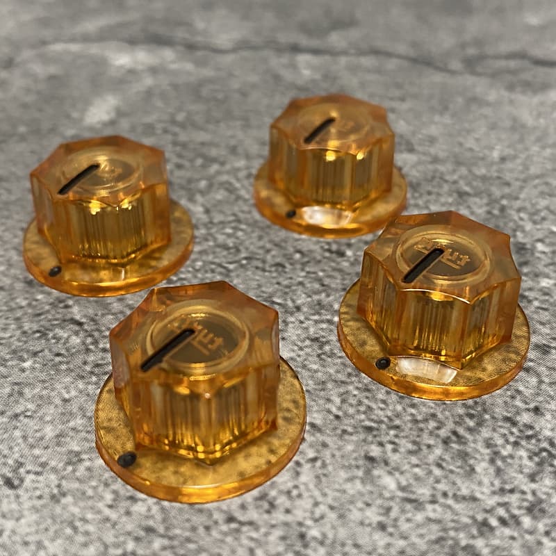 4x Orange Transparent Clear Custom Guitar Pedal Fluted Skirt | Reverb