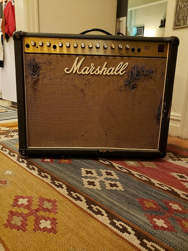 Marshall 5213 Mosfet 100 Reverb Twin Combo 1986 Black | Reverb