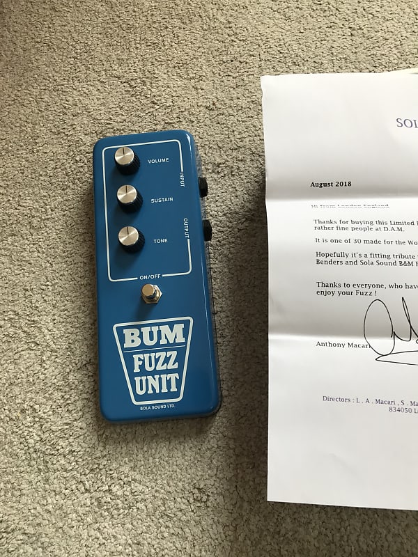 Sola Sound -Colorsound BUM Fuzz Blue! | Reverb