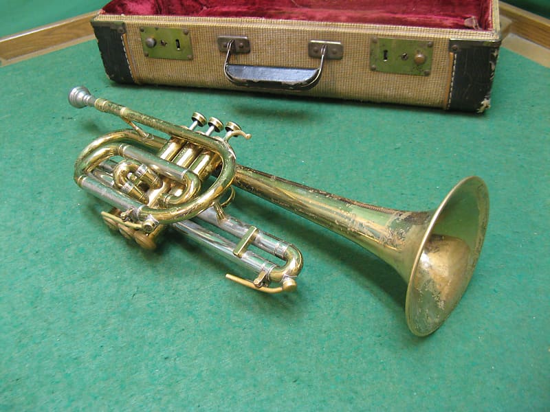 York National Cornet 1955 - Refurbished: Rose Brass Bell - | Reverb
