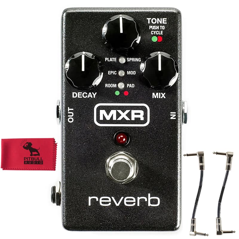 MXR M300 Digital Reverb Pedal w/ Patch Cables & Pitbull Audio | Reverb