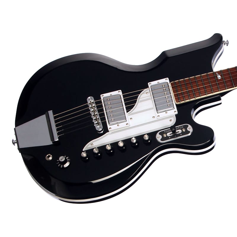 Airline Guitars '59 Newport - Black - National Val-Pro | Reverb Canada