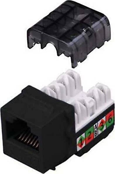 CAT6 90 Degree Keystone 8 Conductor Black | Reverb