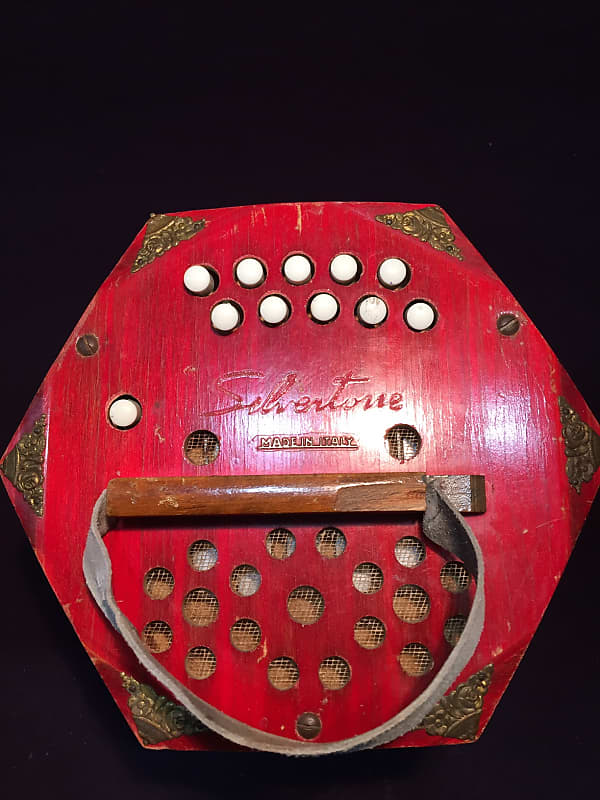 Silvertone 20-button Anglo-style Concertina made in Italy | Reverb