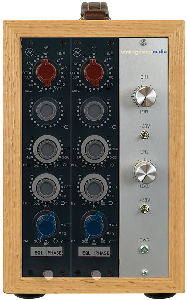Neve 1073 / 1084 2-Module Wood Rack by Vintage King - Oak | Reverb