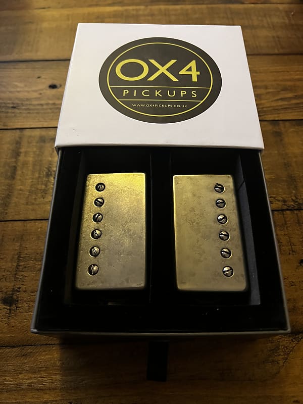 OX4 Low Wind PAF Humbucker Pickup Set Aged Covers | Reverb