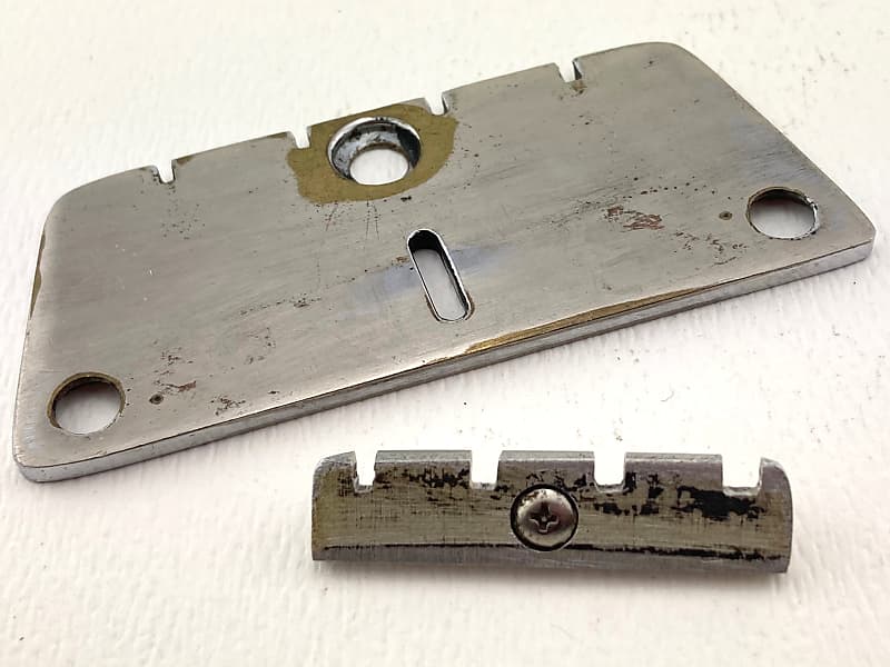 Vintage Danelectro Bass Bridge Plate and Nut '50s NOT REISSUE | Reverb