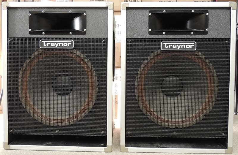 Pair of Traynor CS-115H PA Speaker Cabinets | Reverb