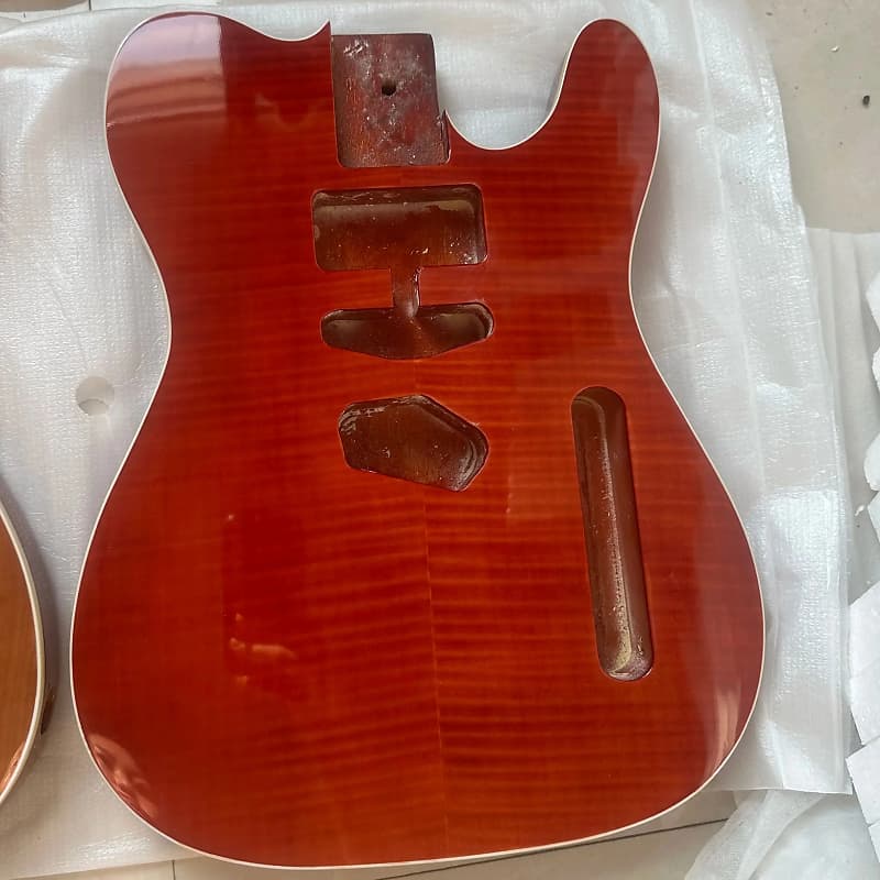 DIY Project Mahogany Telecaster Tele Style Guitar Body, Tiger | Reverb