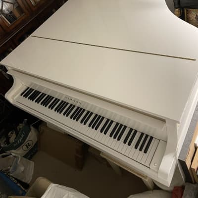 Yamaha GH1 Baby Grand Piano - Polished White | Reverb