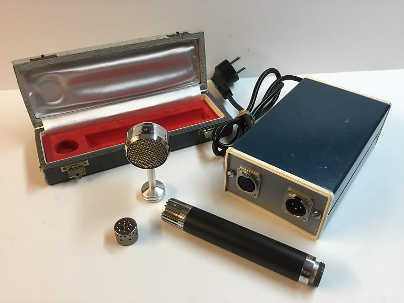 Vintage Tesla AMC 412 tube microphone with (2) Tesla capsules | Reverb